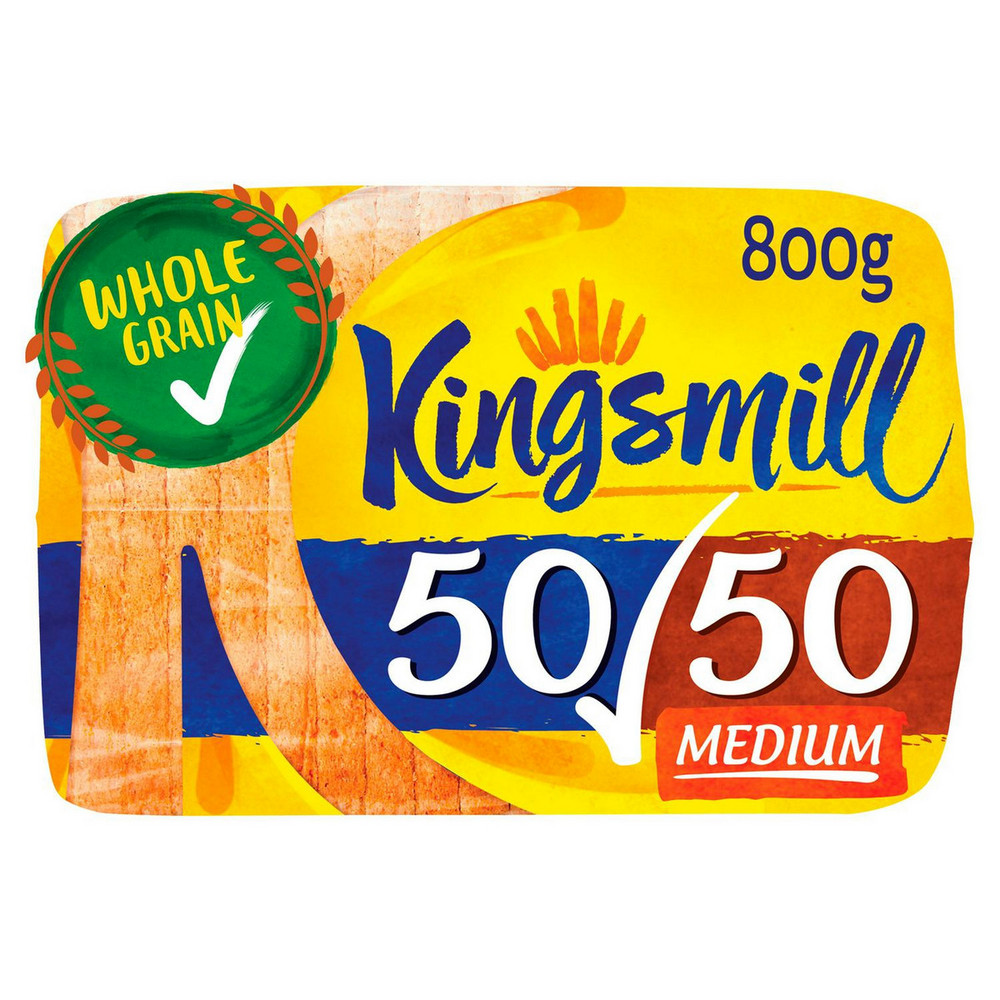 Kingsmill 50/50 Medium 800g | Order Online | Fisher of Newbury