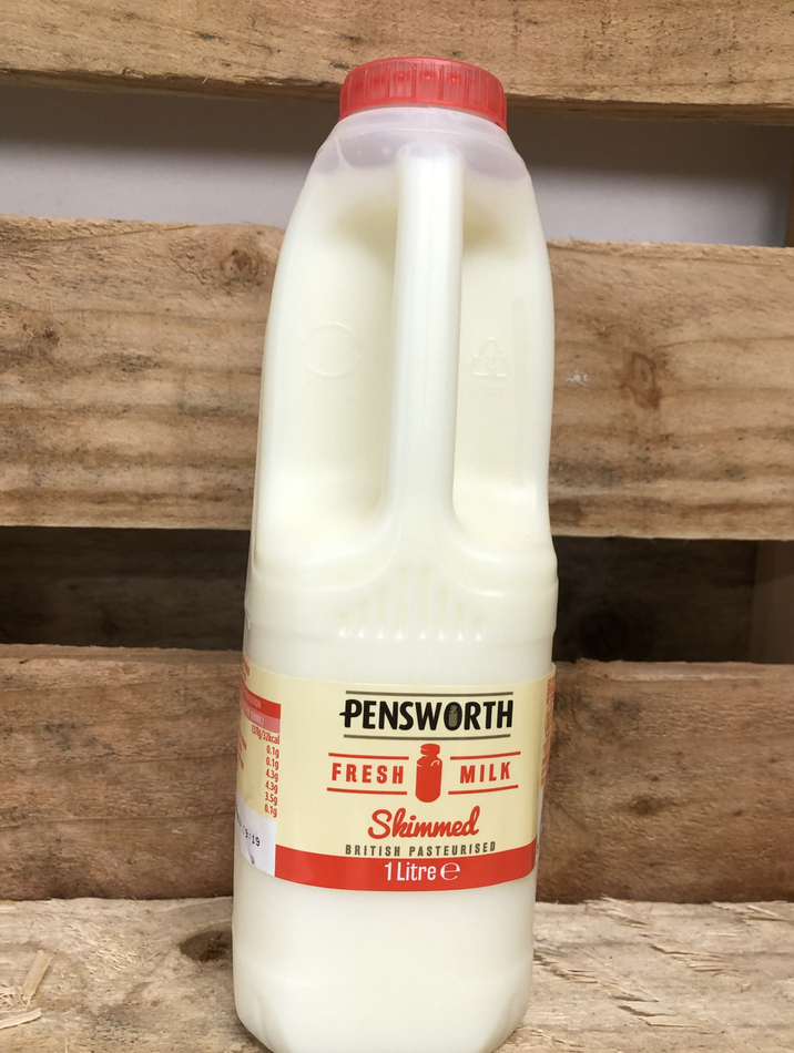 Skimmed Milk 1 litre (red) | Order Online | Fisher of Newbury